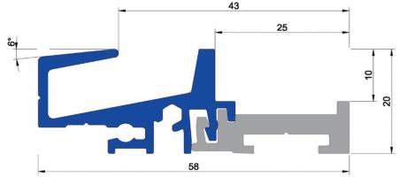 Seuil de porte-fenêtre JSOI20-58-25RT - Quincaillerie Portalet