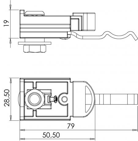 Butée fin de course blocage à lame inox pour volet coulissant ...