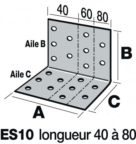 Équerre simple ES - Quincaillerie Portalet