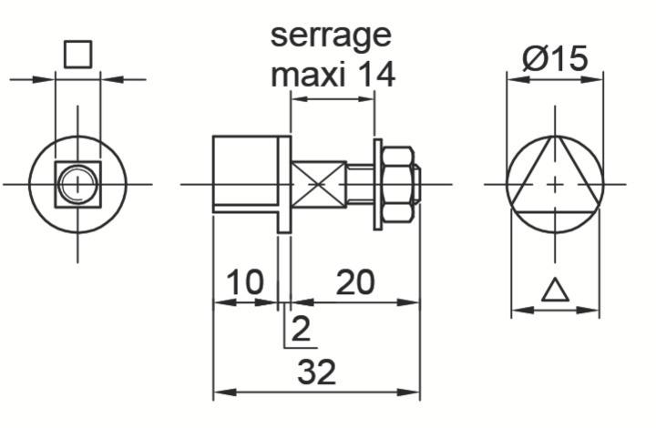 Triangle adaptable sur fouillot - Quincaillerie Portalet
