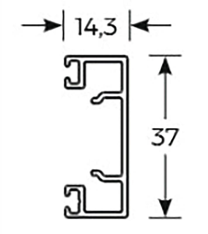 Cloison d'intérieur - Parclose intermédiaire V70 - Quincaillerie Portalet
