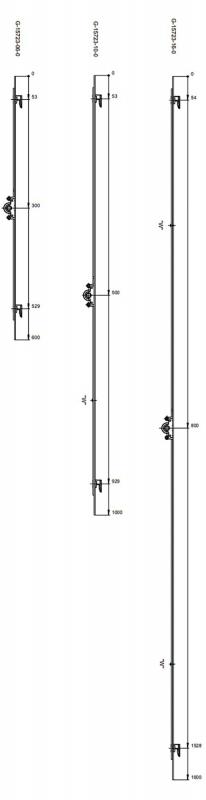 Crémone de coulissant simple G-15723 - Quincaillerie Portalet